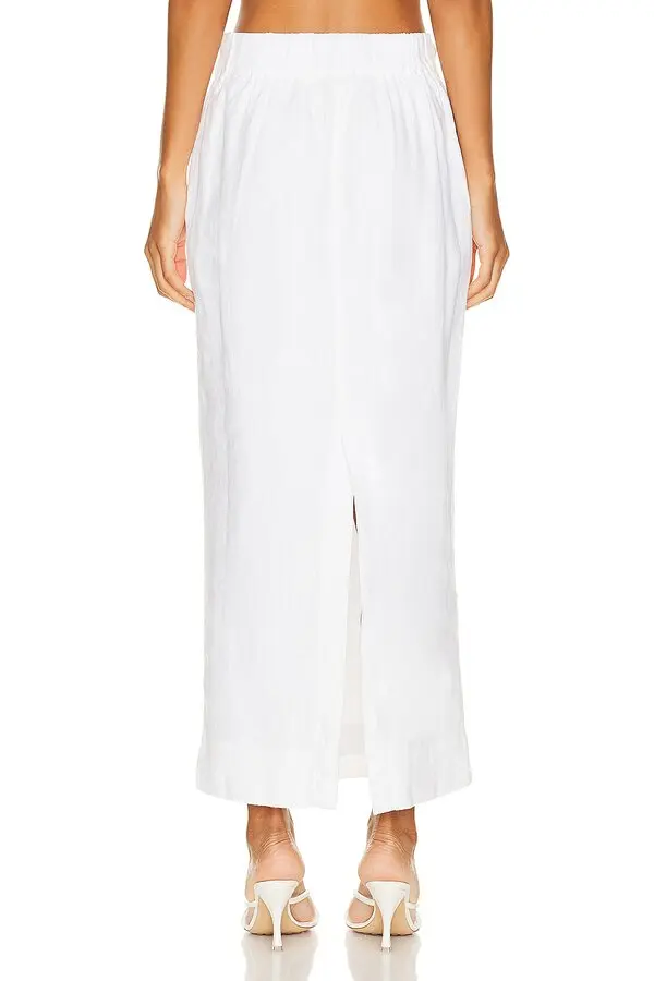 Posse Emma Linen Pencil Skirt - Ivory