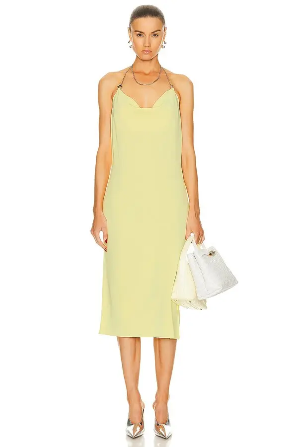 Bottega Veneta Double Fluid Viscose Knit Dress - Pineapple