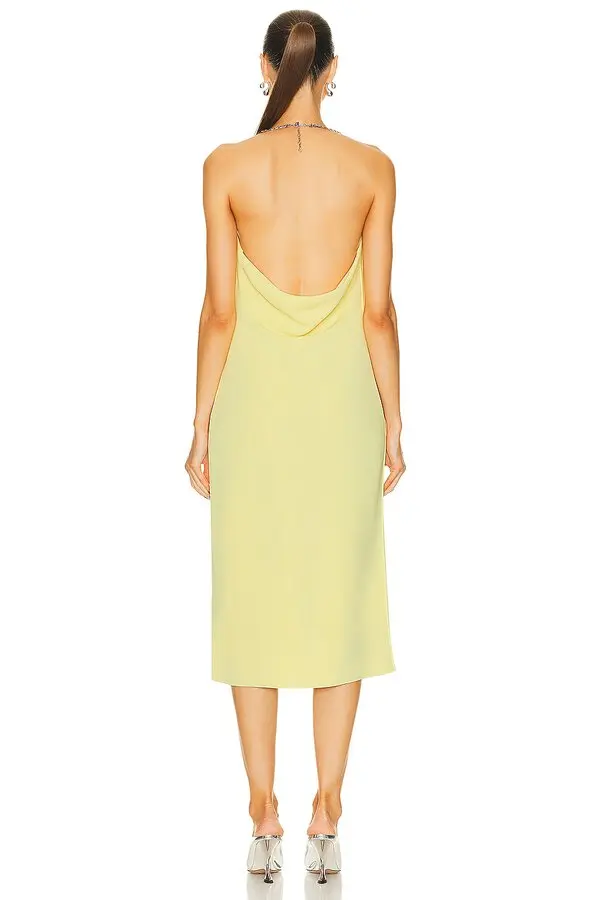 Bottega Veneta Double Fluid Viscose Knit Dress - Pineapple