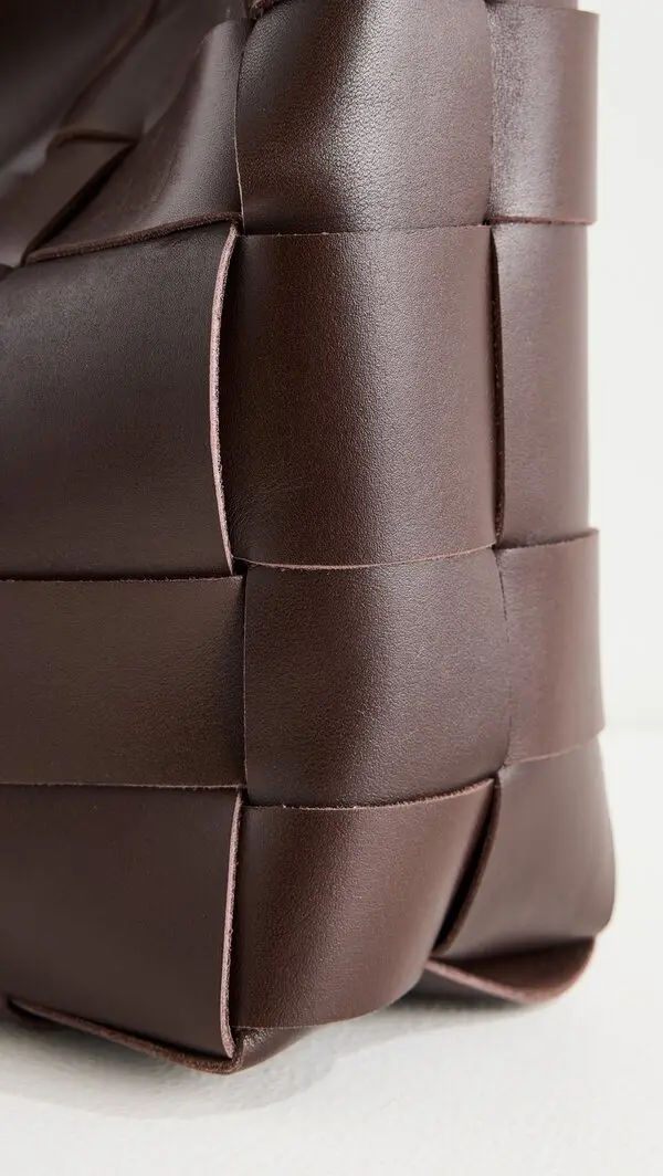 ST. AGNI Woven Mini Tote - Chocolate