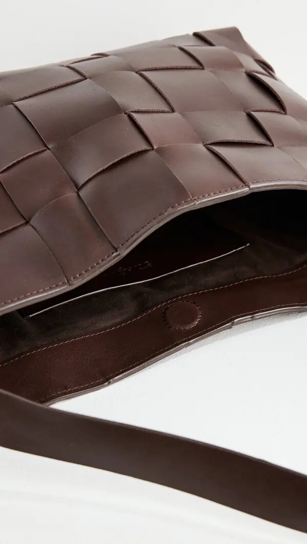 ST. AGNI Woven Mini Tote - Chocolate