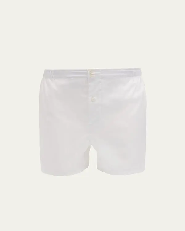 EMANUELE MAFFEIS Cotton-blend Boxers - White