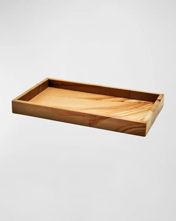 MARBLE CRAFTER Myrtus 10" Rectangular Amenity Tray - Teak Stone