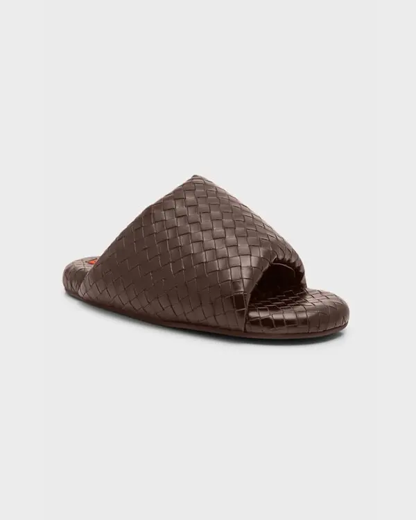 SIMONMILLER Bubble Vegan Woven Slide Sandals - Chocolate