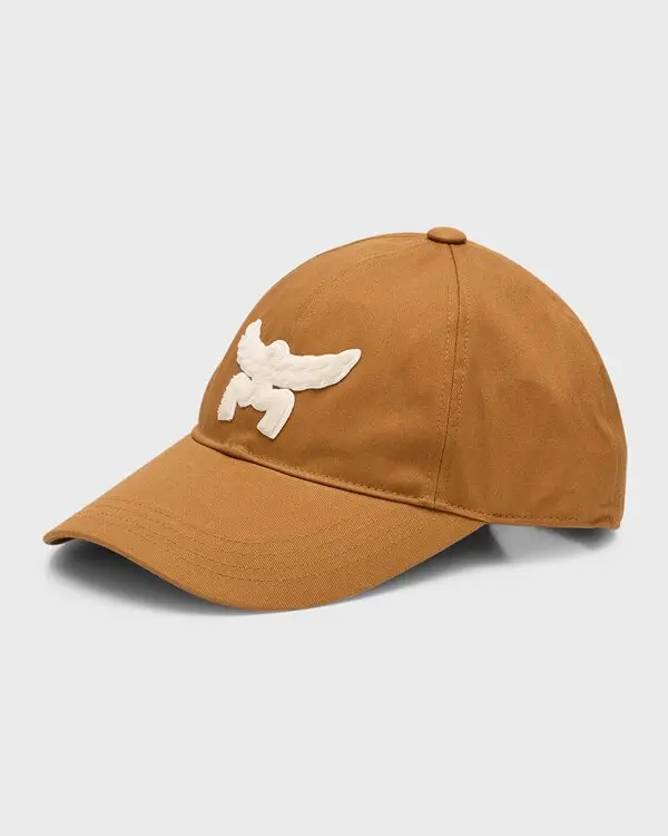 Mcm Essential Applique Baseball Cap - Cognac