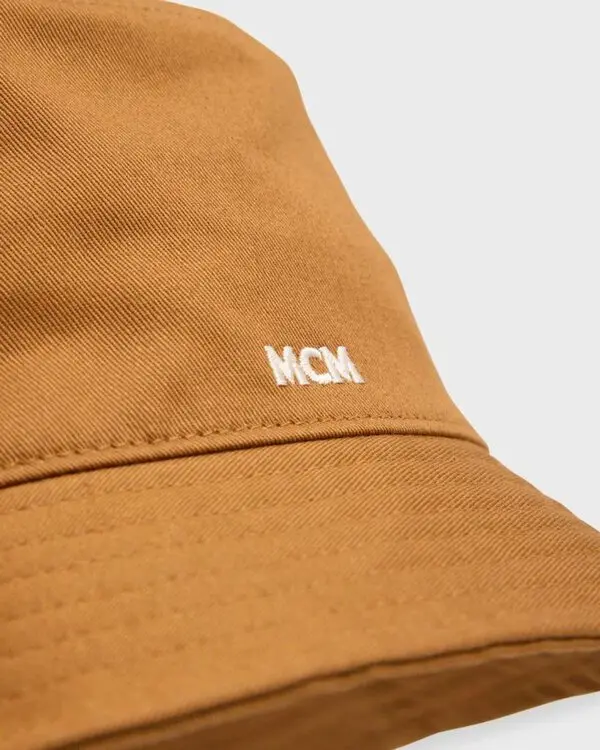 Mcm Essential Appliqué Cotton Bucket Hat