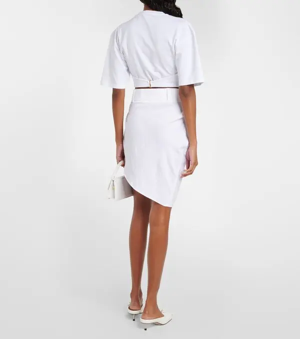 Jacquemus Draped Miniskirt - White