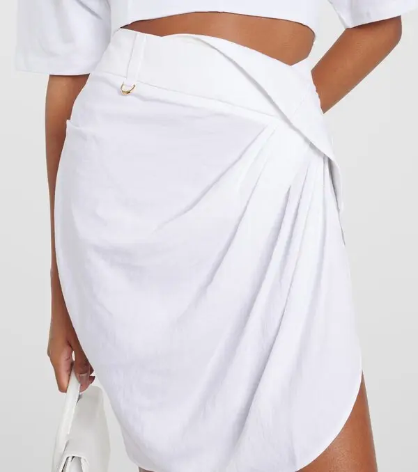 Jacquemus Draped Miniskirt - White