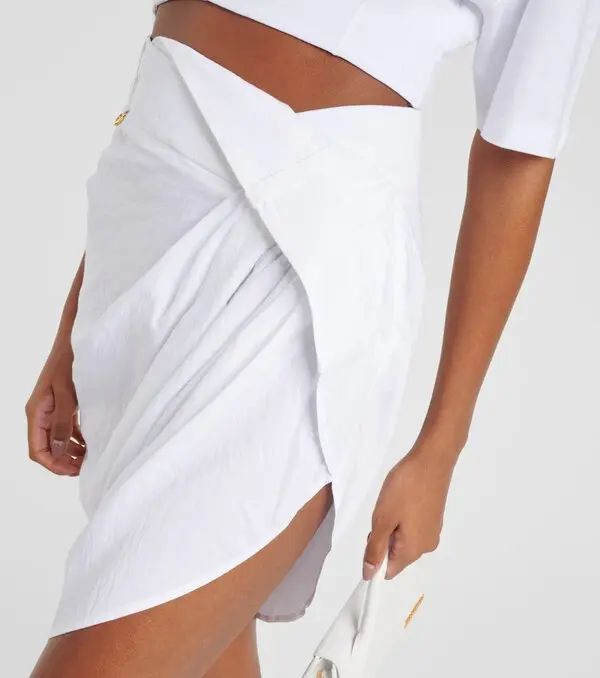 Jacquemus Draped Miniskirt - White