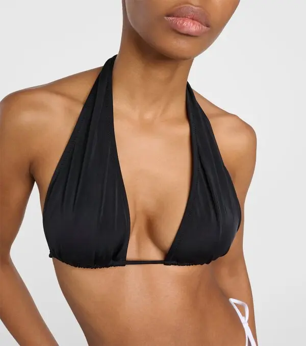 BANANHOT Chili Ruched Halterneck Bikini Top