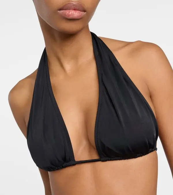 BANANHOT Chili Ruched Halterneck Bikini Top