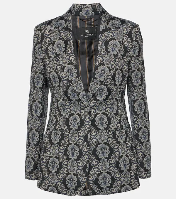 Etro Single-breasted Jacquard Blazer