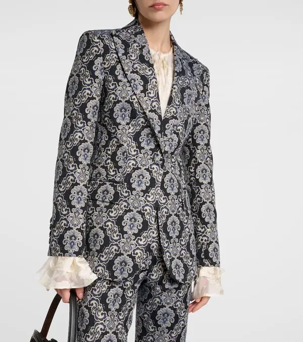 Etro Single-breasted Jacquard Blazer