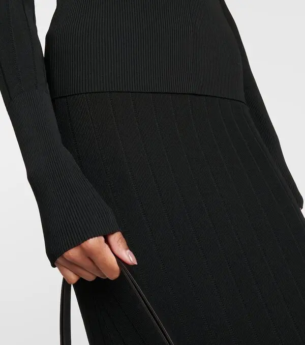 Jacquemus Le Haut Pralu Ribbed Knit Top - Black
