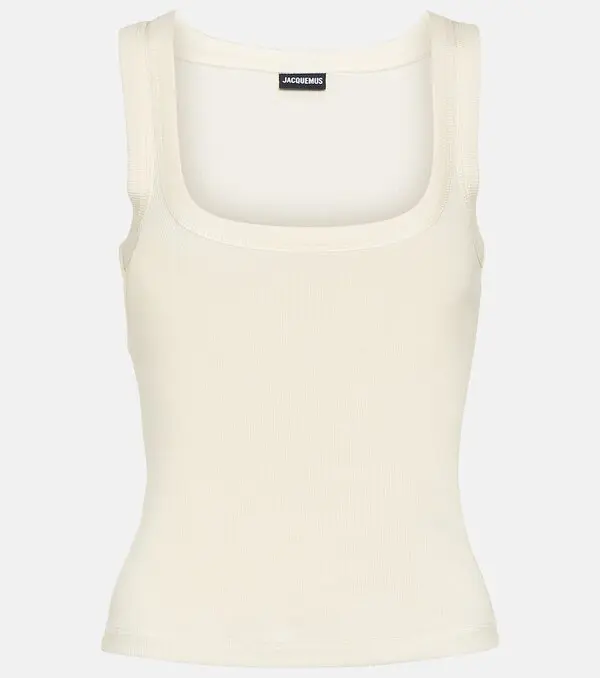 Jacquemus Le Débardeur Gros Grain Tank Top - White