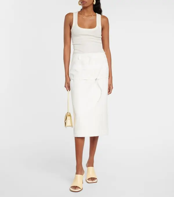 Jacquemus Le Débardeur Gros Grain Tank Top - White