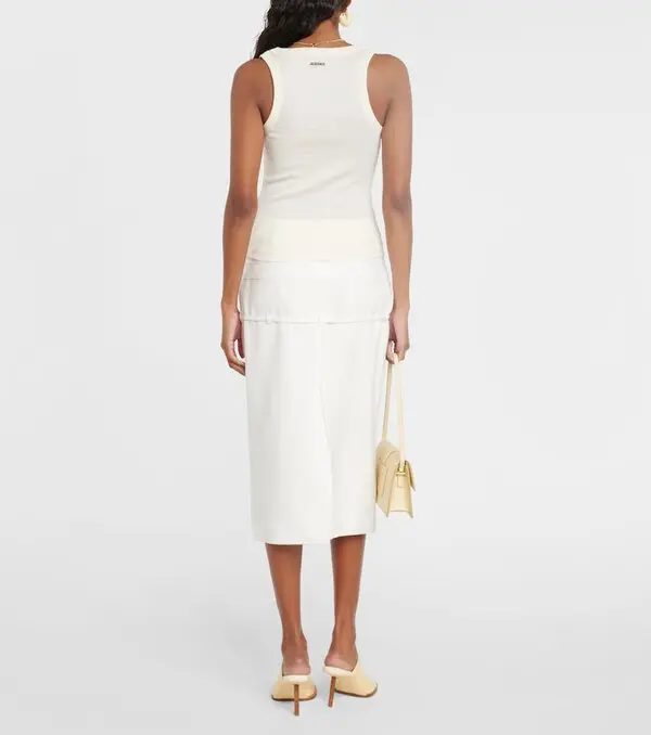 Jacquemus Le Débardeur Gros Grain Tank Top - White