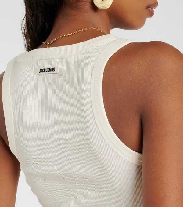 Jacquemus Le Débardeur Gros Grain Tank Top - White