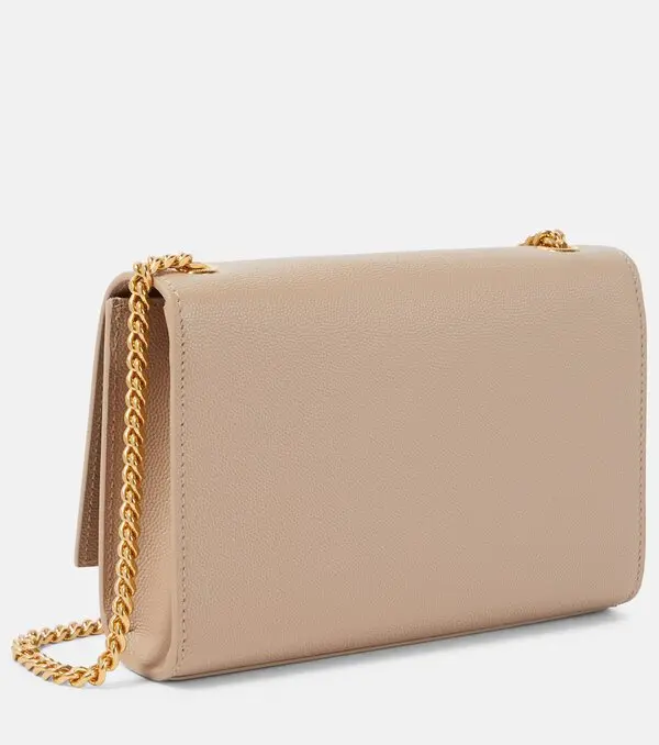 Saint Laurent Kate Small Leather Shoulder Bag - Beige