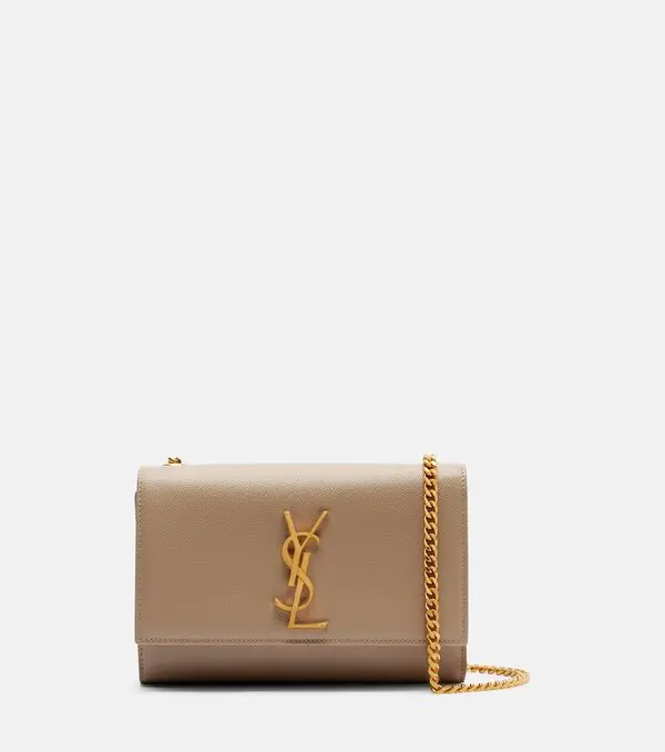 Saint Laurent Kate Small Leather Shoulder Bag - Beige