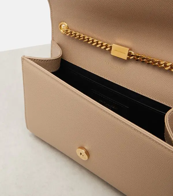 Saint Laurent Kate Small Leather Shoulder Bag - Beige