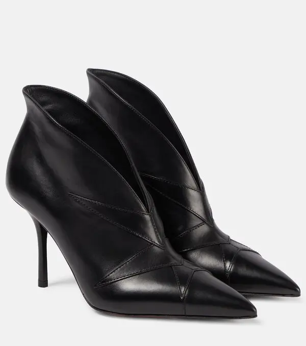 Alaïa Leather Ankle Boots