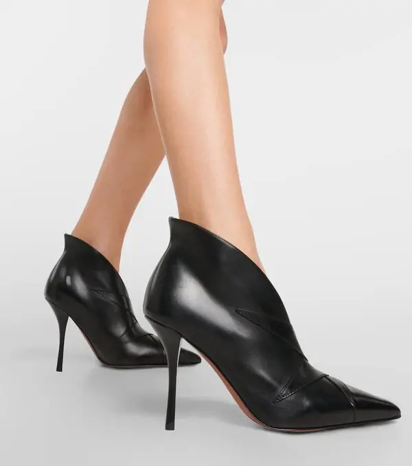 Alaïa Leather Ankle Boots