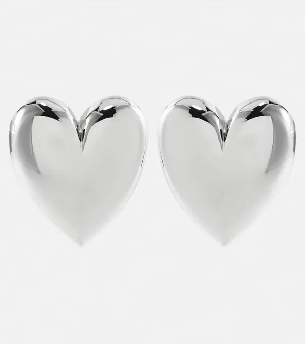JENNIFER FISHER Puffy Heart Gold-plated Earrings - Silver