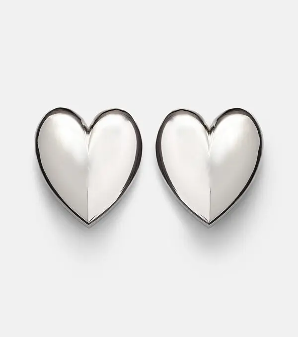 JENNIFER FISHER Puffy Heart Gold-plated Earrings - Silver