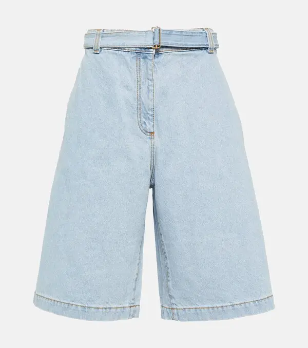 Etro Embroidered Denim Shorts