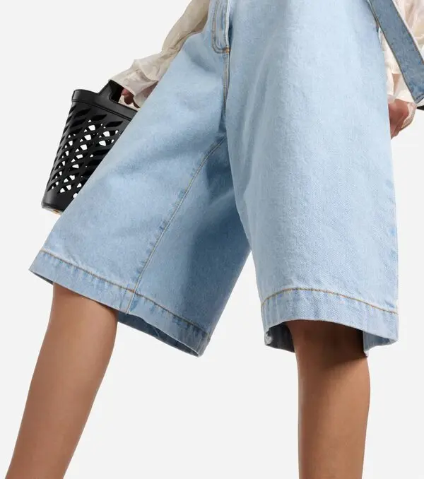 Etro Embroidered Denim Shorts