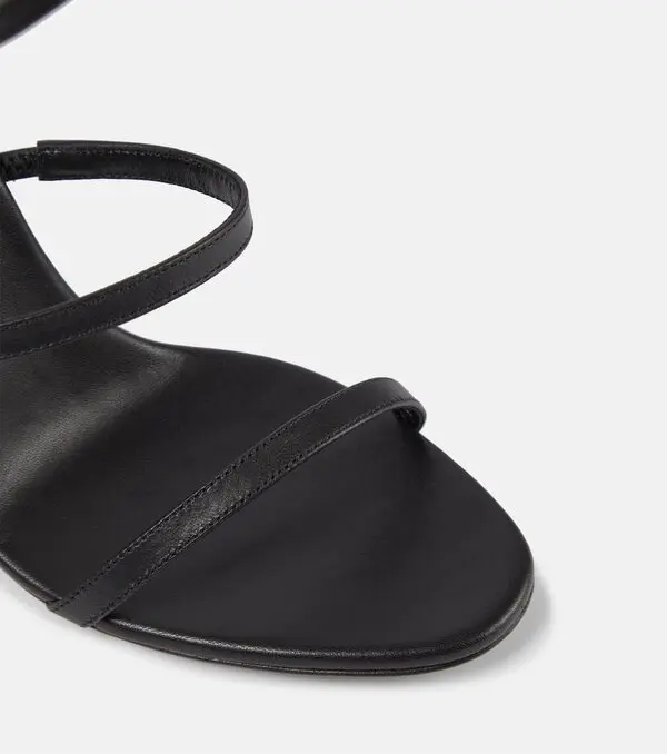 Magda Butrym Floral-appliqué Satin Sandals