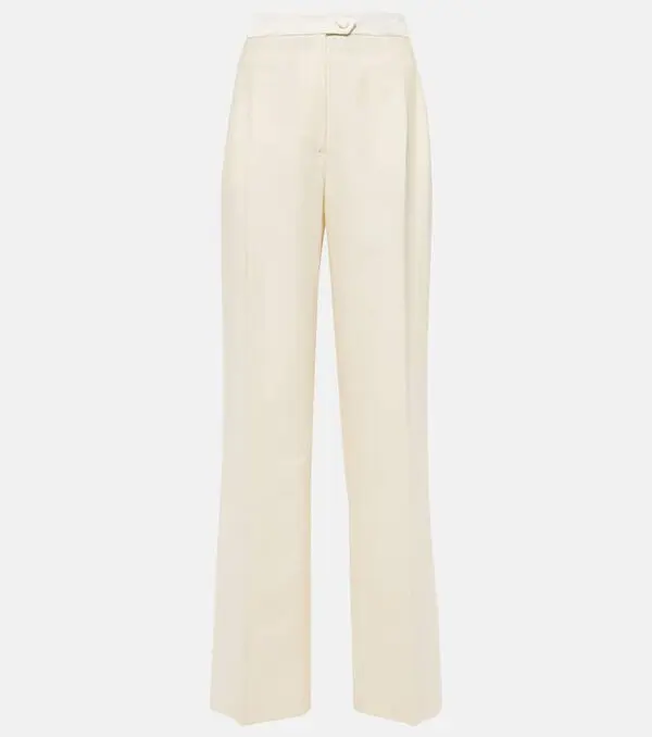 Etro Cotton And Wool Straight Pants