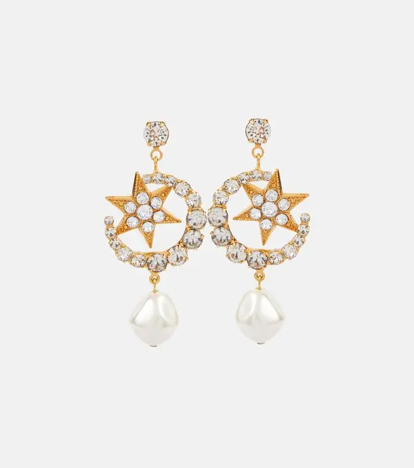 JENNIFER BEHR Kepler Embellished -plated Drop Earrings - Gold