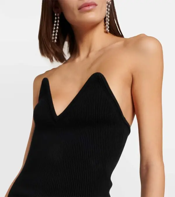 Coperni Bustier Knit Midi Dress