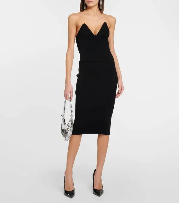 Coperni Bustier Knit Midi Dress