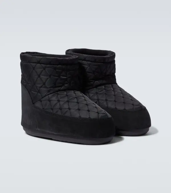 Moon Boot Icon Low Quilted Snow Boots - Black
