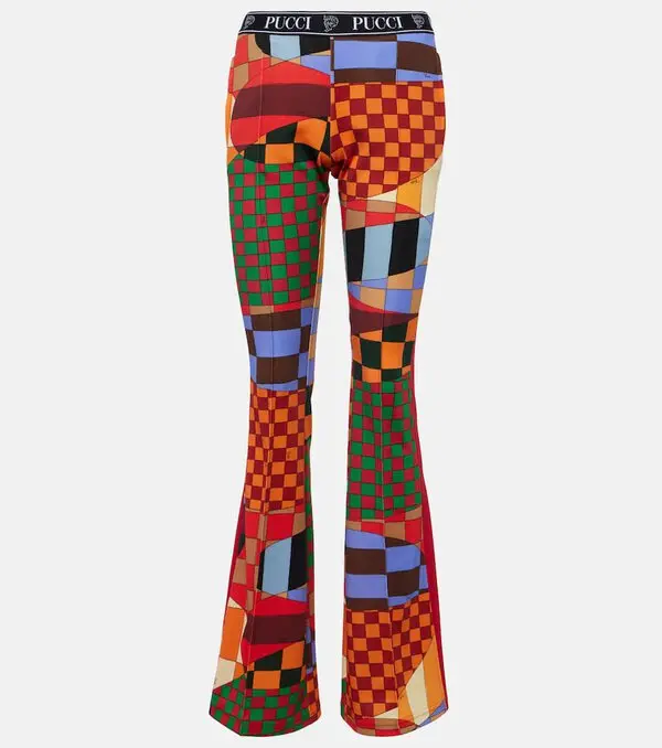 Emilio Pucci Giardino Printed Flared Pants - Multicoloured
