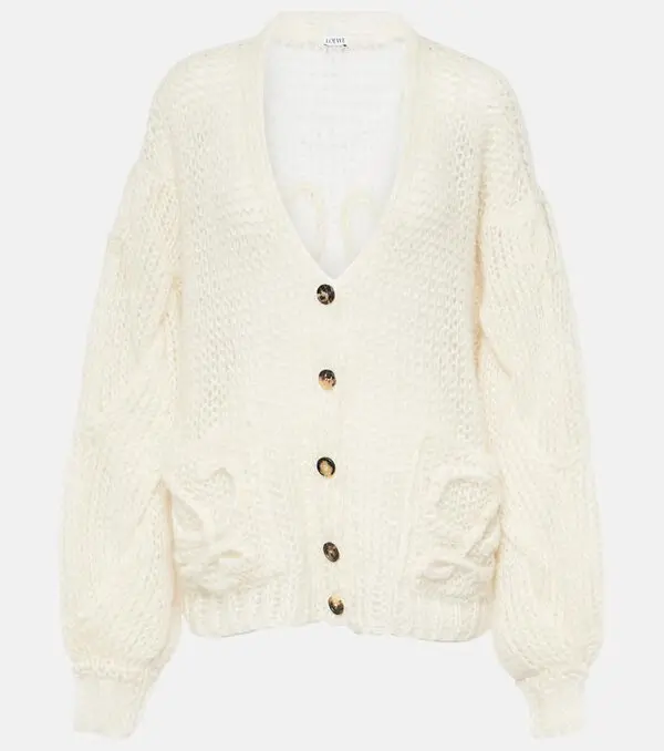 Loewe Anagram Mohair-blend Cardigan