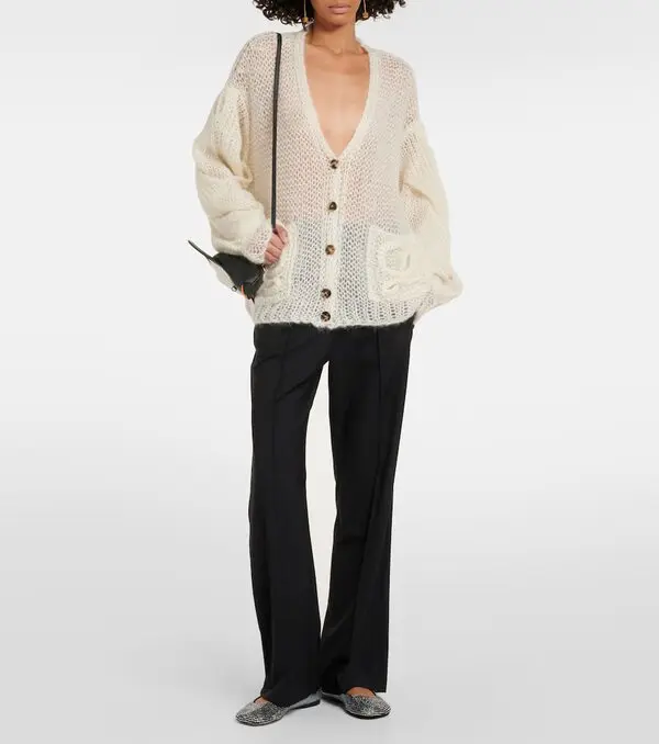 Loewe Anagram Mohair-blend Cardigan