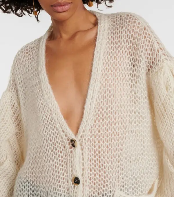 Loewe Anagram Mohair-blend Cardigan