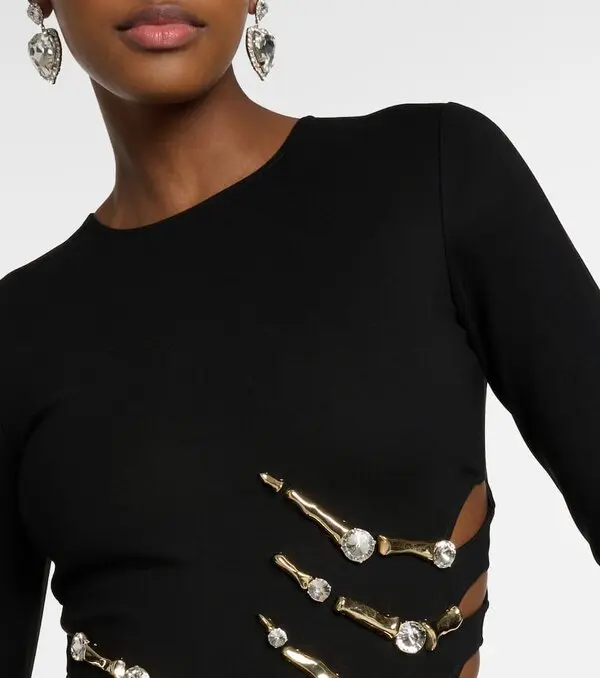 area black claw midi dress STRAPLESS MIDI BLACK DRESS | CULT MIA main image 0