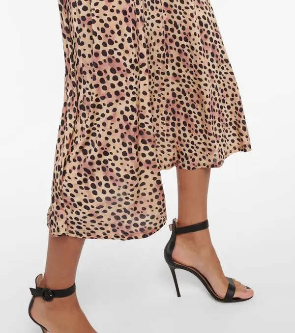 Rixo Cerise Leopard-print Midi Dress