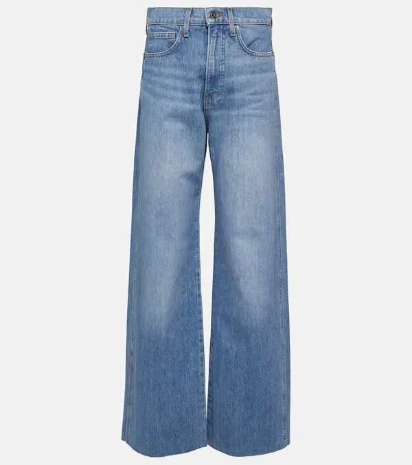 Veronica Beard Taylor High-rise Wide-leg Jeans - Blue