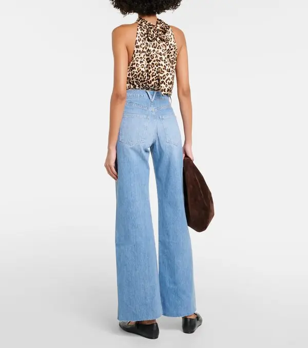 Veronica Beard Taylor High-rise Wide-leg Jeans - Blue