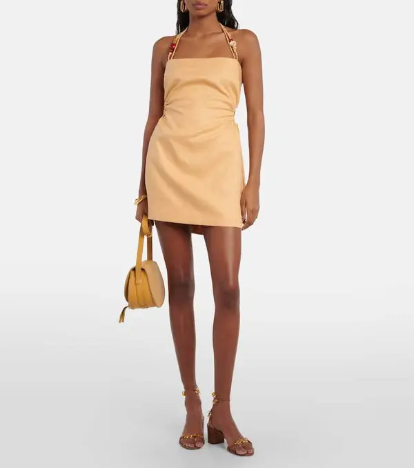 sir antonia beaded dress Sir. Linen Minidress In Orange - 51% Off Jiueut Blue Floral Print
