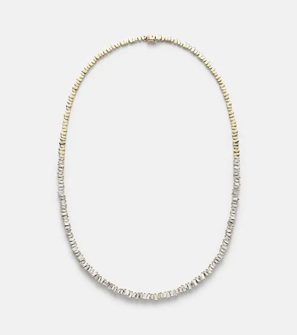 SUZANNE KALAN 18kt Yellow Tennis Necklace With Diamonds - Gold