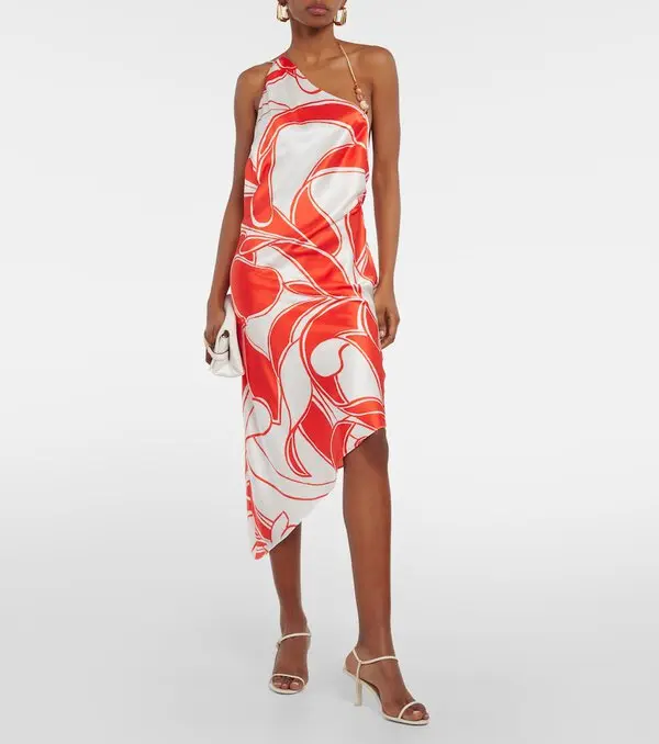 SIR. Ramona Printed Silk Midi Dress
