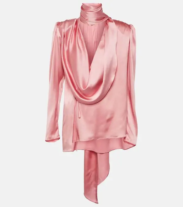 Magda Butrym Draped Silk-blend Blouse