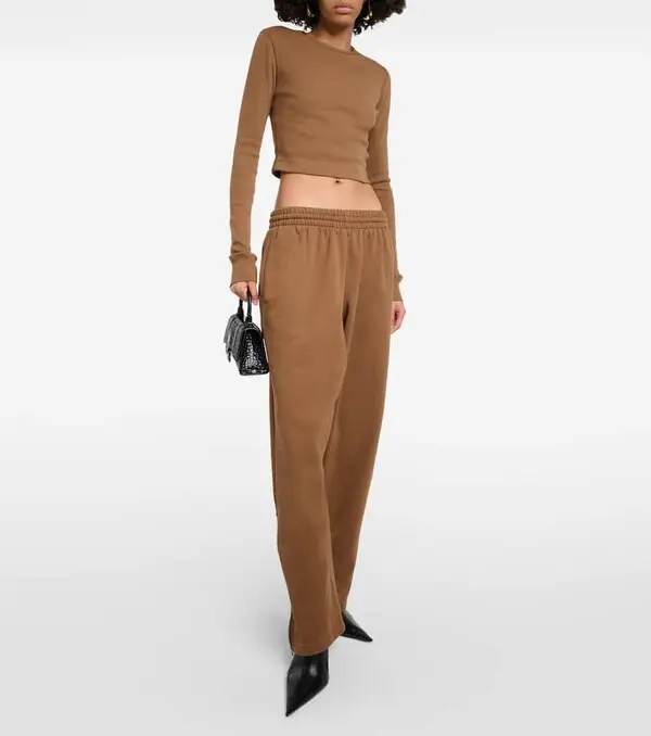 Wardrobe.NYC X Hailey Bieber Cropped Jersey Top - Brown